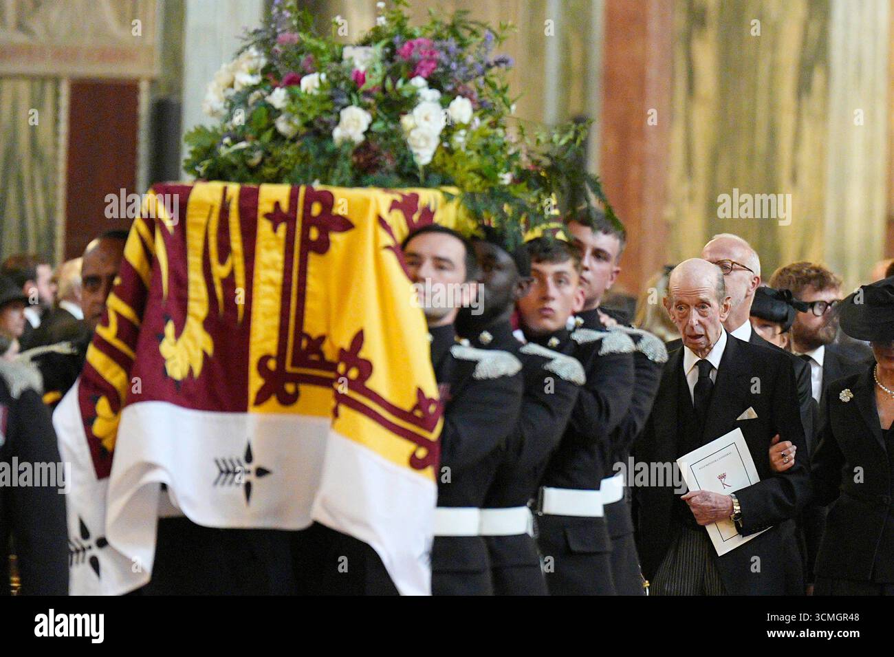 The Duke of Kent leaves Westminster Cathedral, central London ...