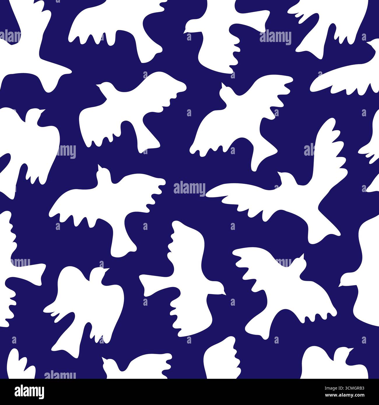 White doves seamless pattern hi-res stock photography and images - Alamy