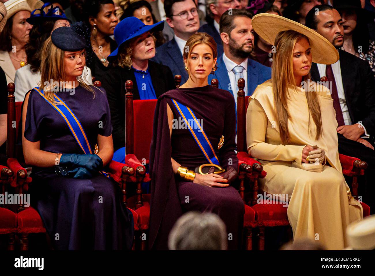 Princess Amalia, Princess Alexia, Princess Ariane during Prinsjesdag 2025 celebrations, where ...