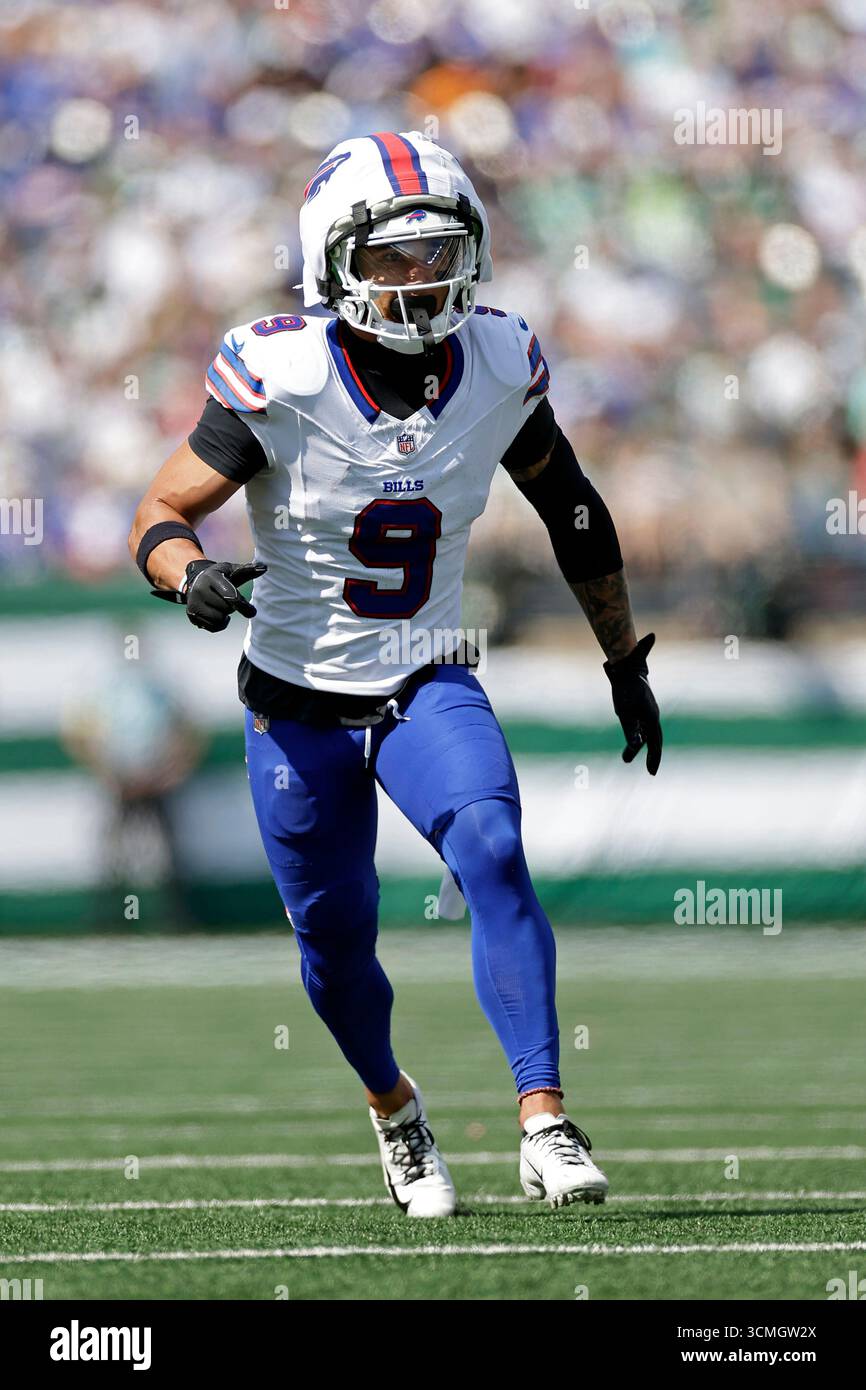 Buffalo Bills safety Taylor Rapp (9) defends during an NFL football ...