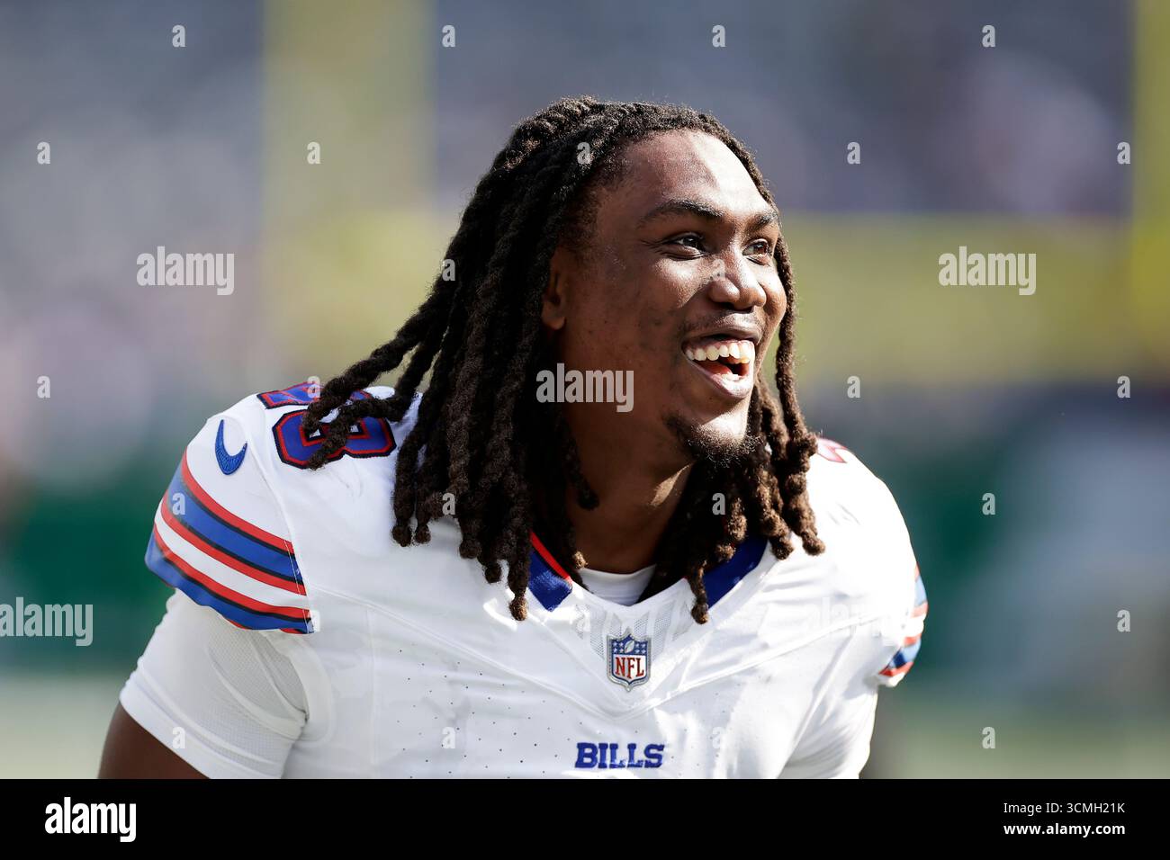 Buffalo Bills cornerback Dorian Strong (43) reacts after an NFL ...