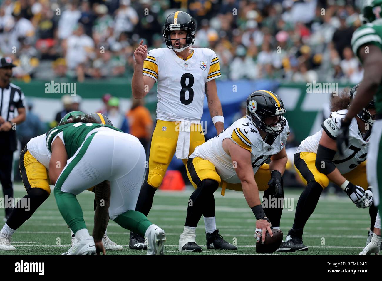 Pittsburgh Steelers quarterback Aaron Rodgers (8) in action against the ...
