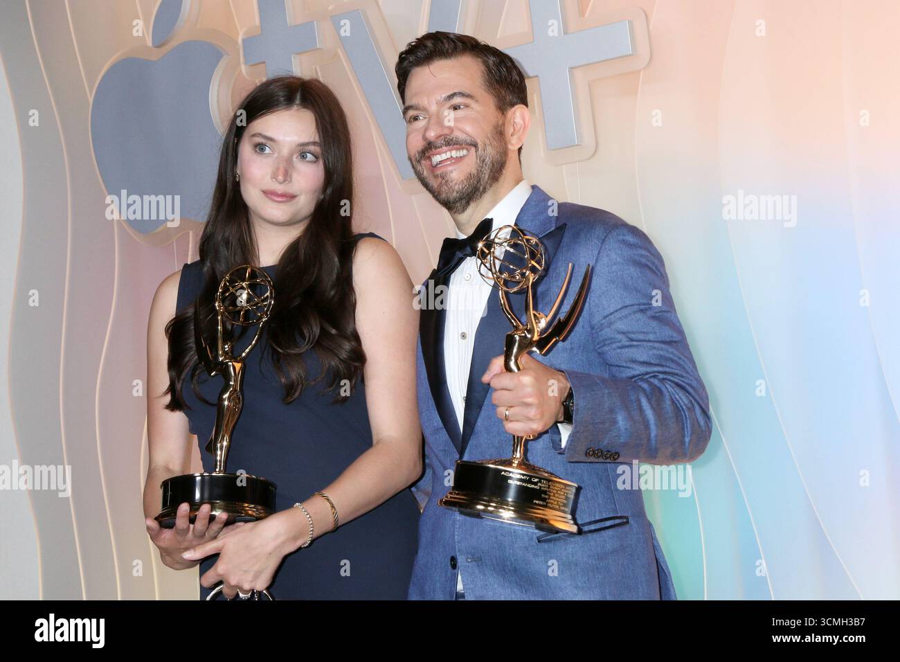 LOS ANGELES - SEP 14: Jessica Clements, Peter Huyck at the AppleTV+ ...