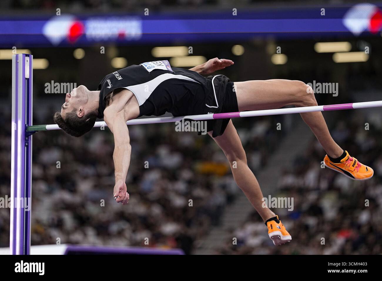 Hamish Kerr of New Zealand competes in the men's high jump final at the ...