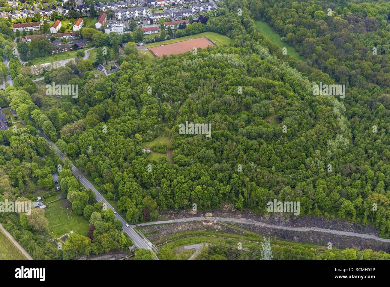 Aerial view, Halde 19 / Kippe 19 south of the Mottbruchhalde, Brauck ...
