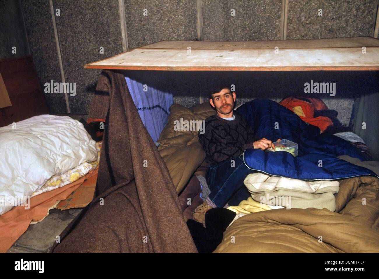 1980's man sleeping hi-res stock photography and images - Alamy