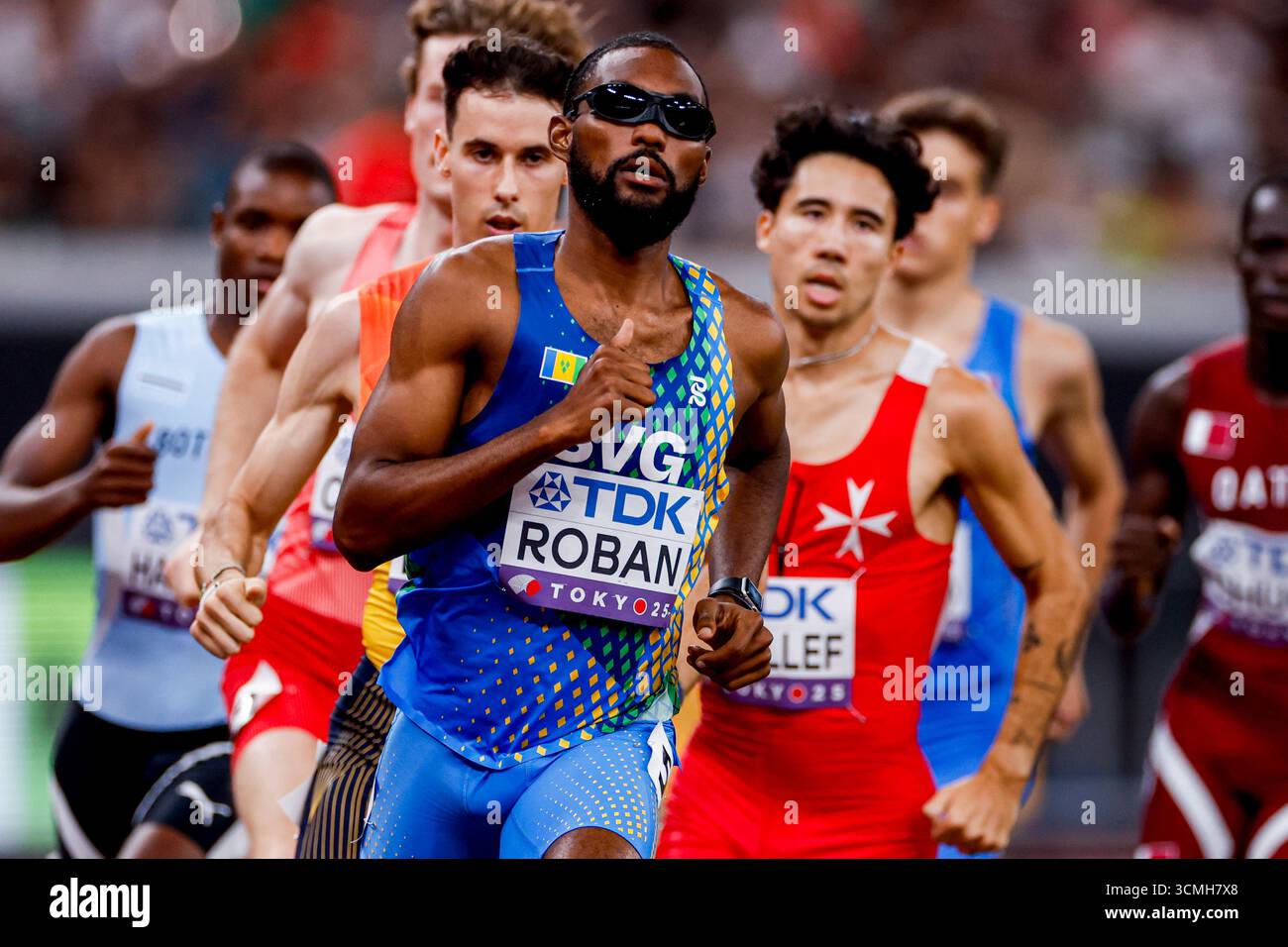 Handal Roban of Saint Vincent and the Grenadines competing in the Men's ...