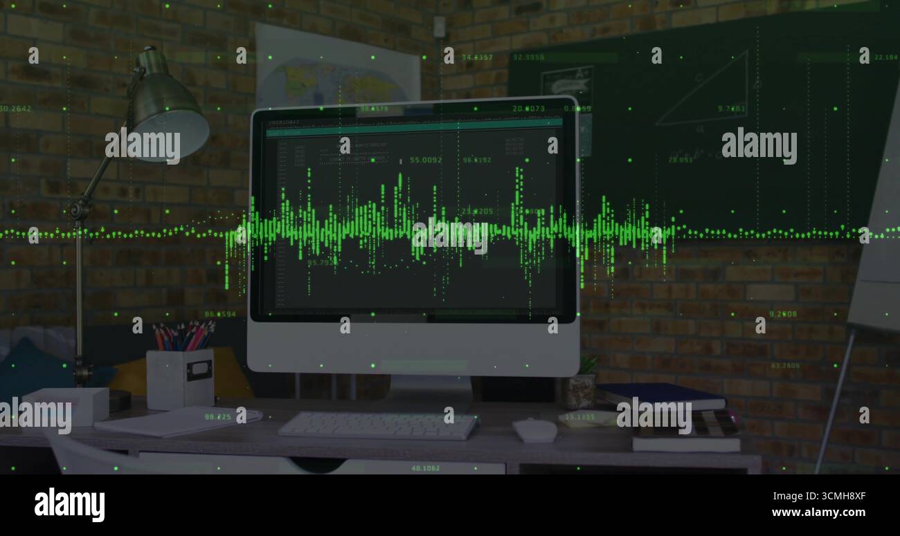Displaying monitor showing green hi-res stock photography and images ...