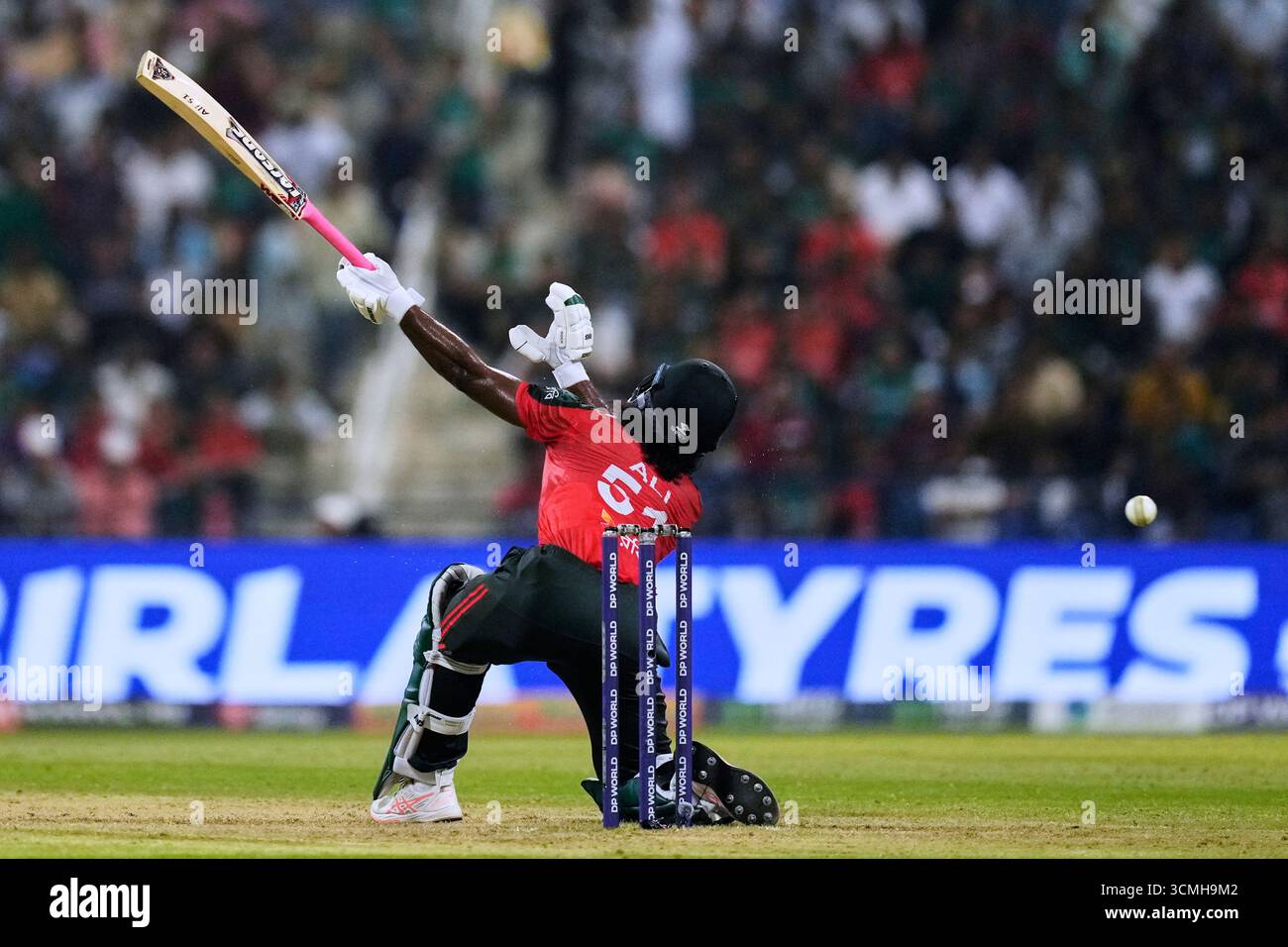 Bangladesh's Jaker Ali missed a shot during the Asia Cup Cricket match ...
