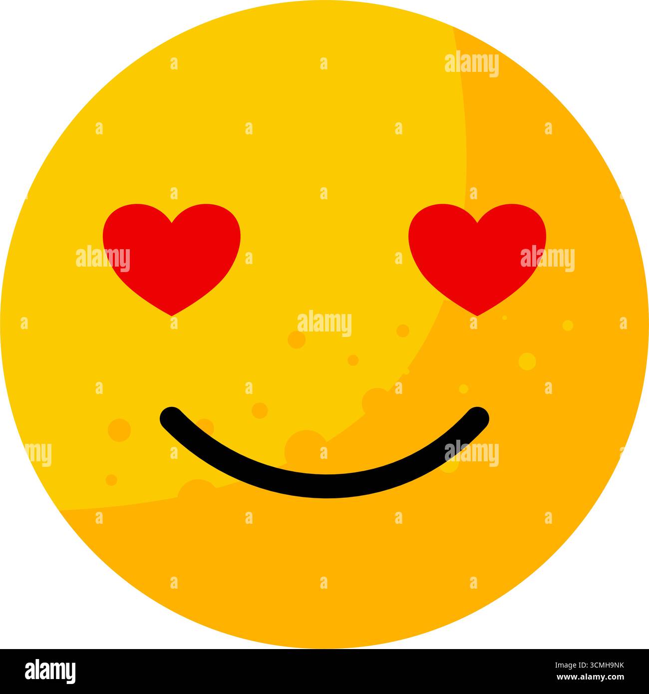 Smiling face emoticon with heart eyes Stock Vector Image & Art - Alamy