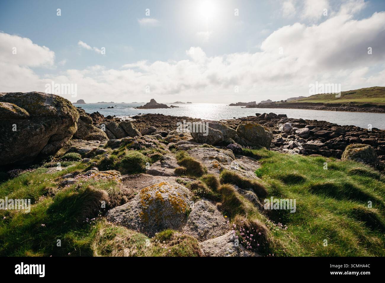 Late afternoon on Great Porth, Bryher island, Isles of Scilly, Cornwall ...