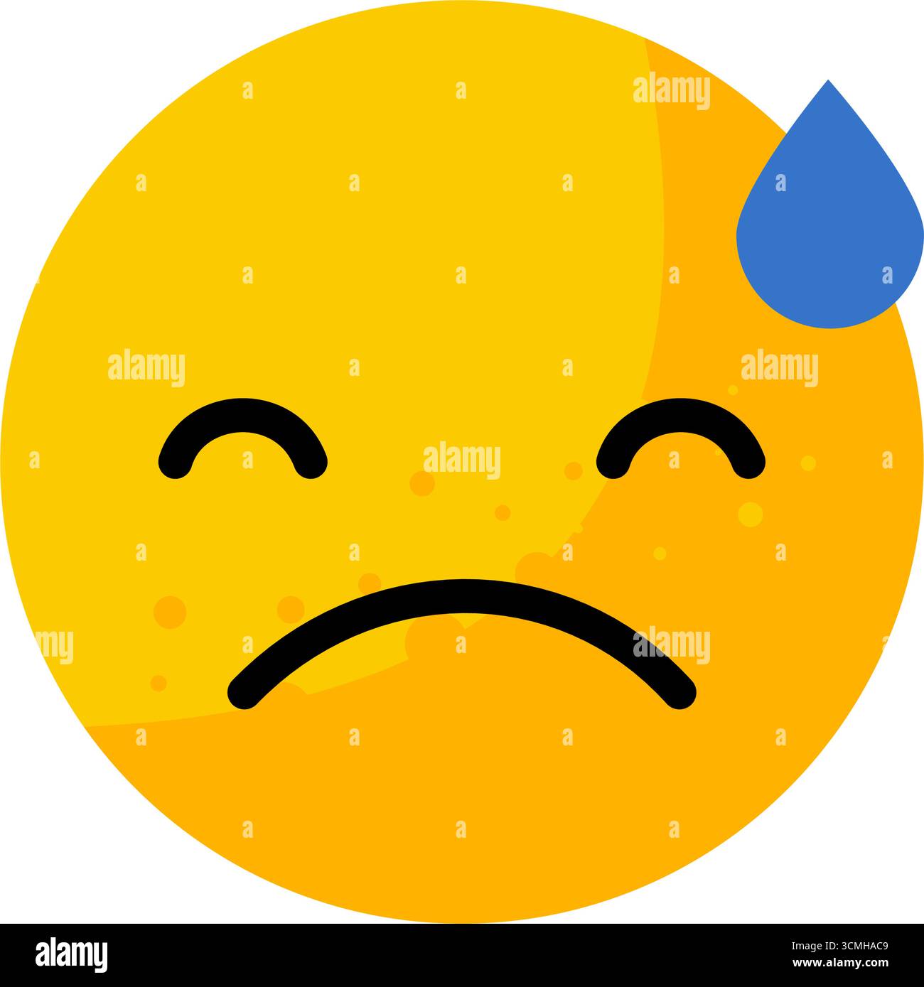 Crying face emoticon with teardrop Stock Vector Image & Art - Alamy