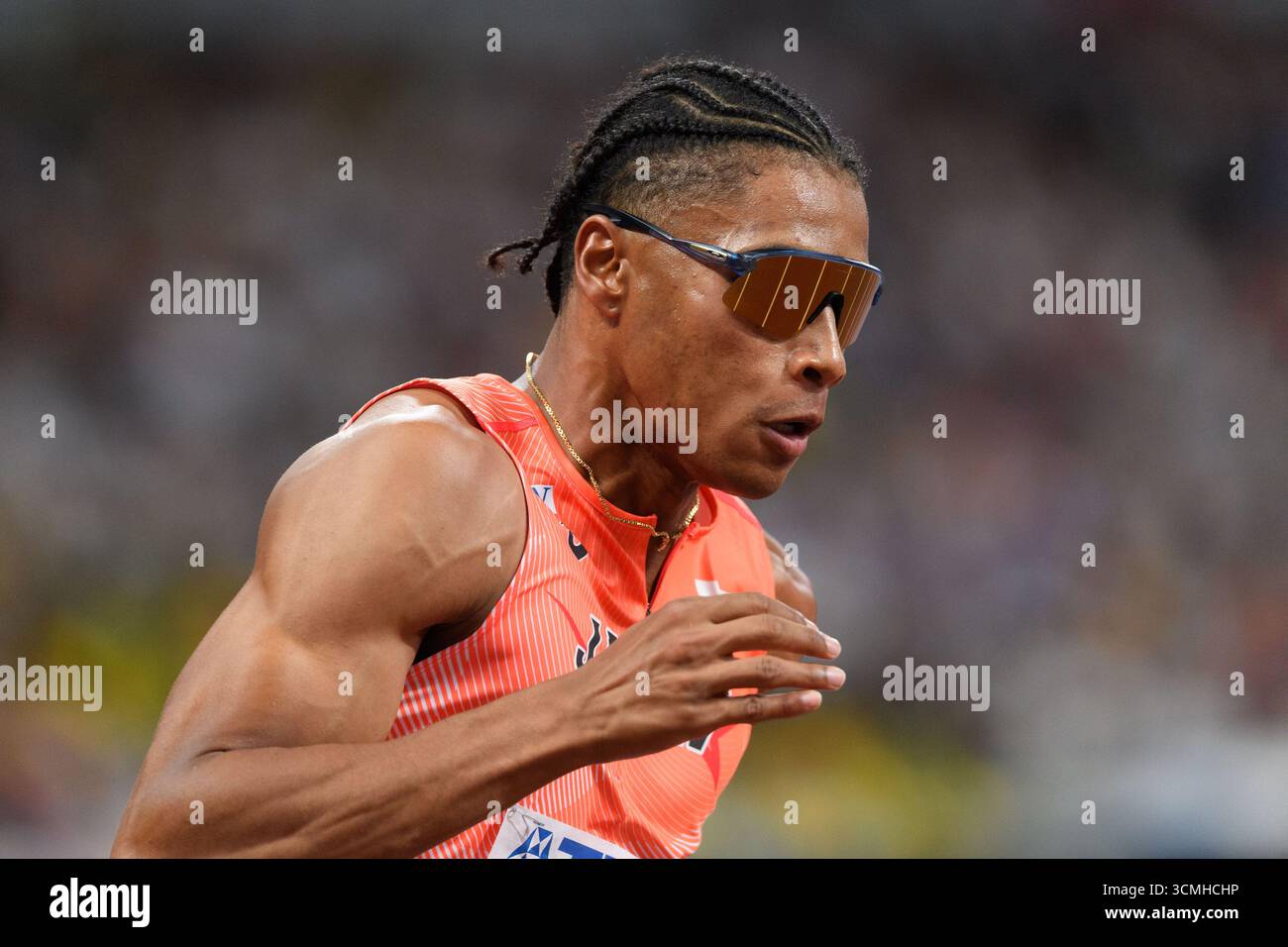 Yuki Joseph Nakajima (Japan) during the 400 metres semi-final race ...
