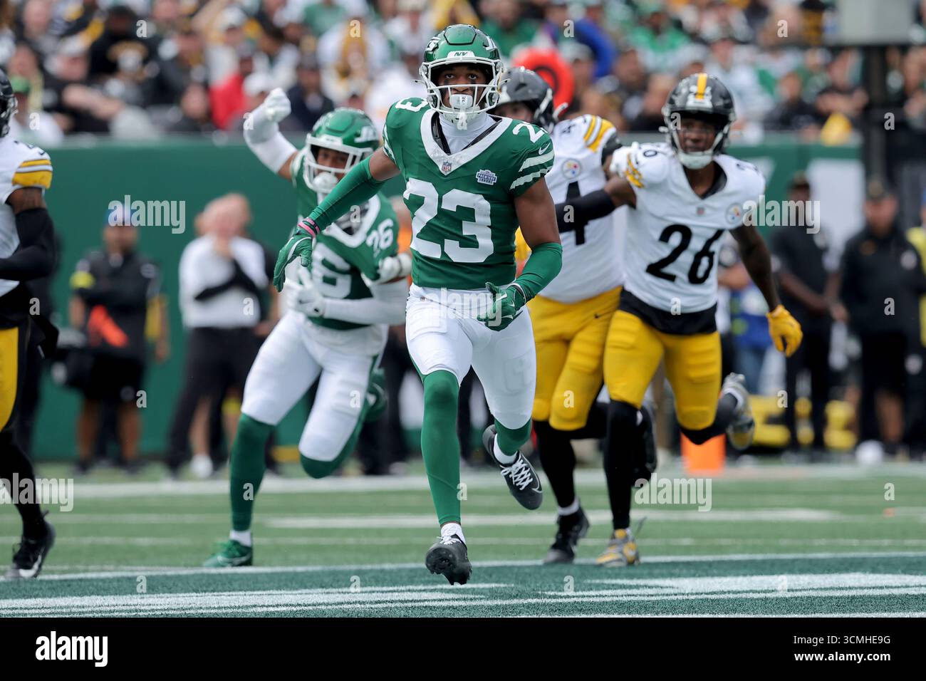 New York Jets cornerback Azareye'h Thomas (23) in action against the ...