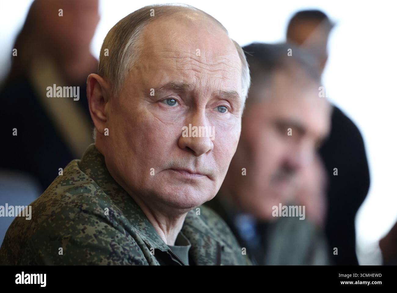 Russian President Vladimir Putin observes the Russian-Belarusian joint ...