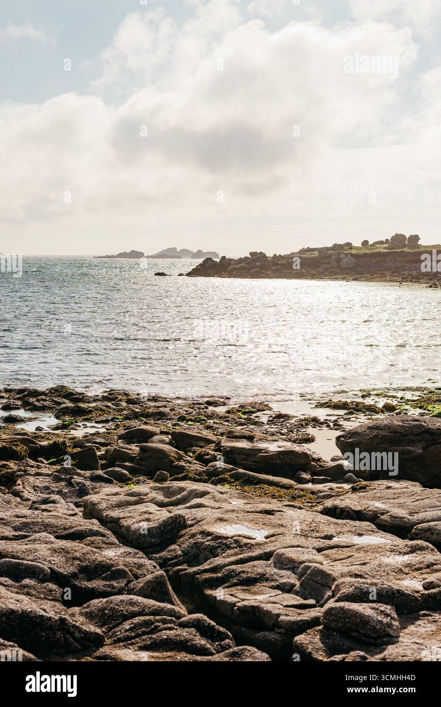Late afternoon on Great Porth, Bryher island, Isles of Scilly, Cornwall ...