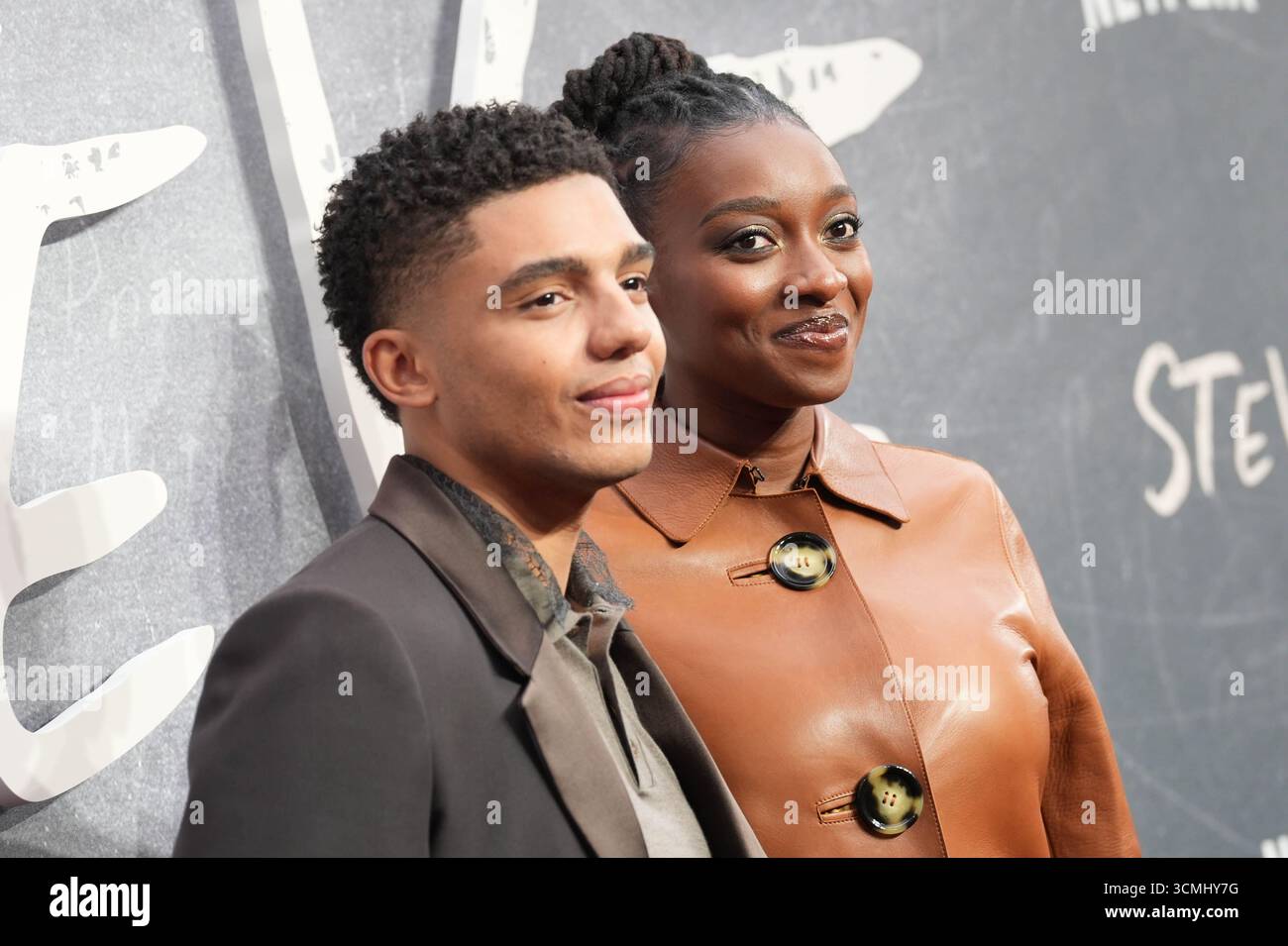 Jay Lycurgo and Little Simz arrive for the UK premiere of Steve, at the ...