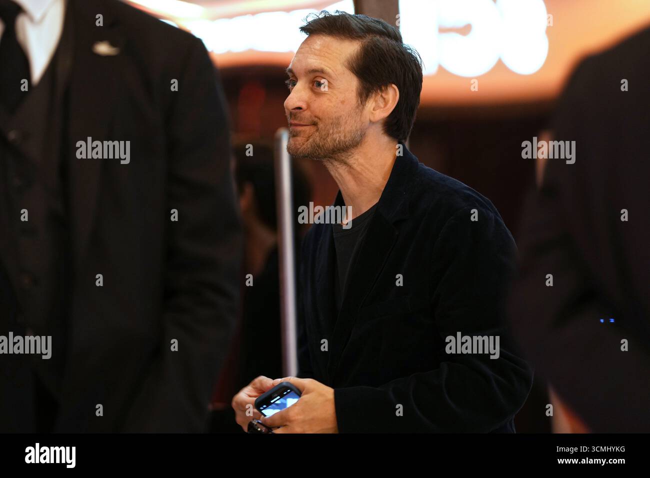 Tobey Maguire arrives at the premiere of the film 'One Battle After ...