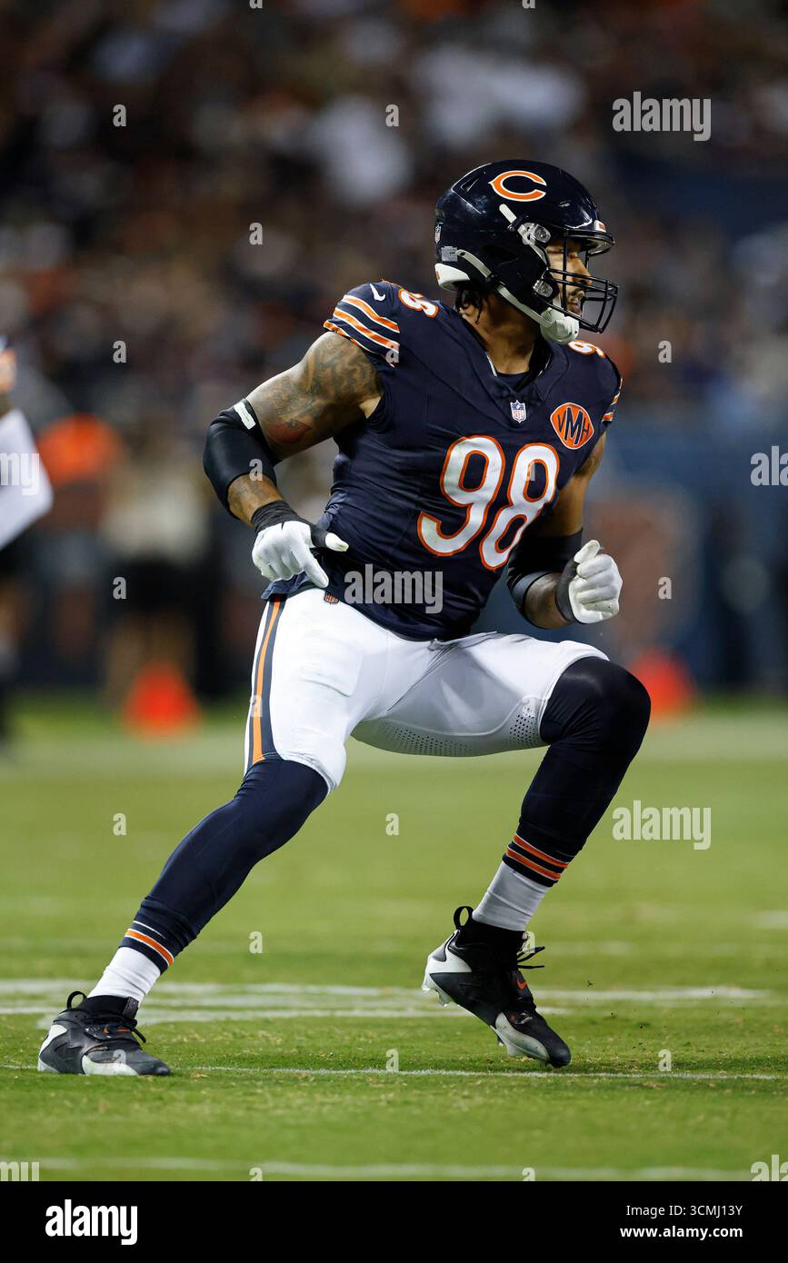 Chicago Bears defensive end Montez Sweat (98) runs on the field during ...