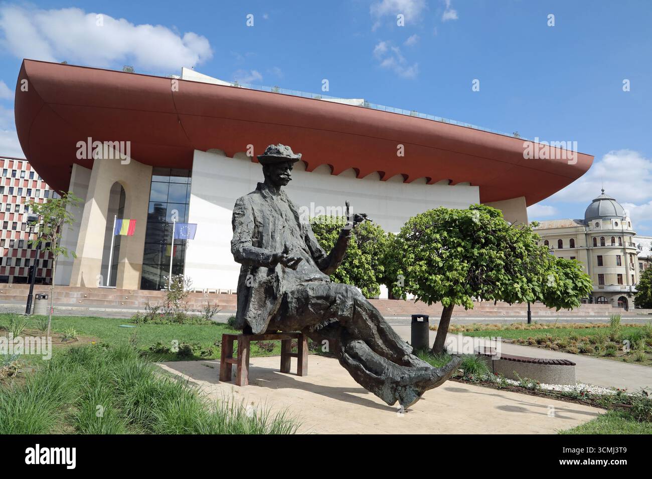 Statue of Ion Luca Caragiale at the National Theatre of Bucharest Stock ...