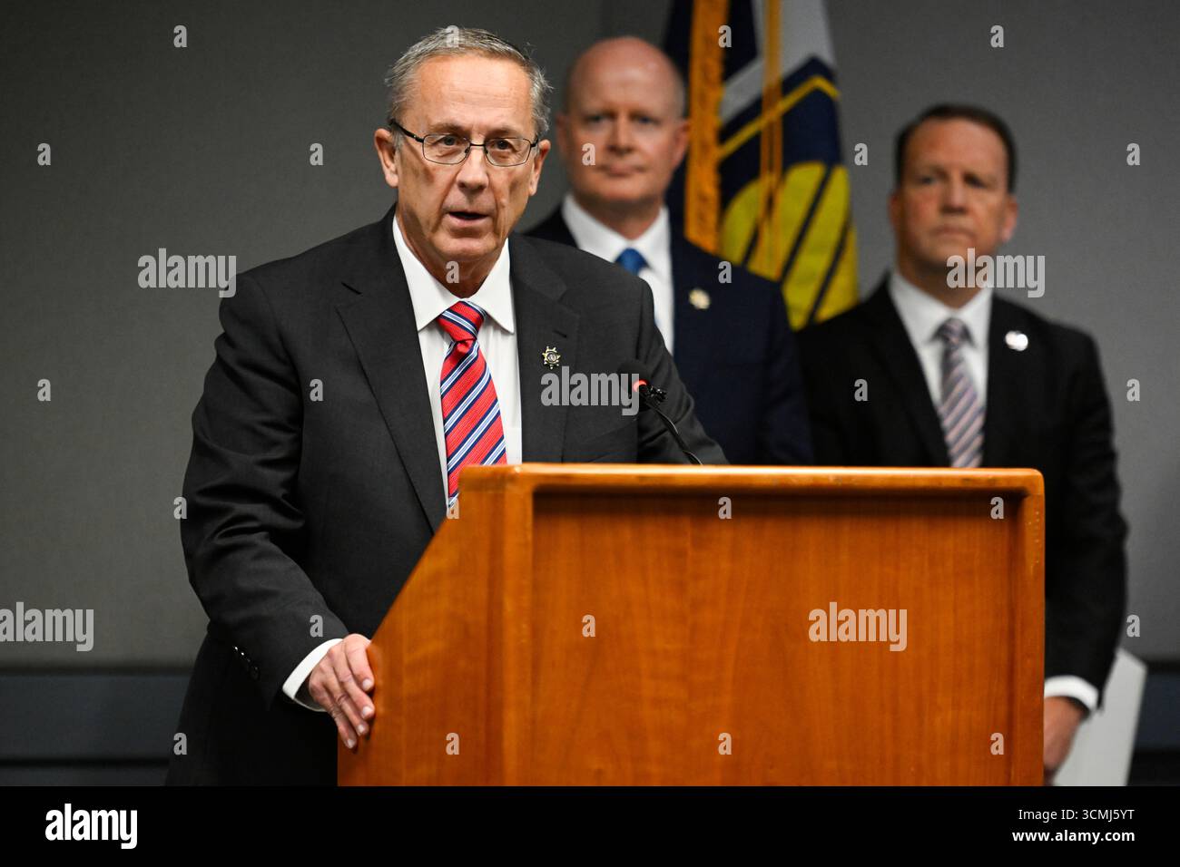 Utah County Attorney Jeff Gray speaks during a press conference ...