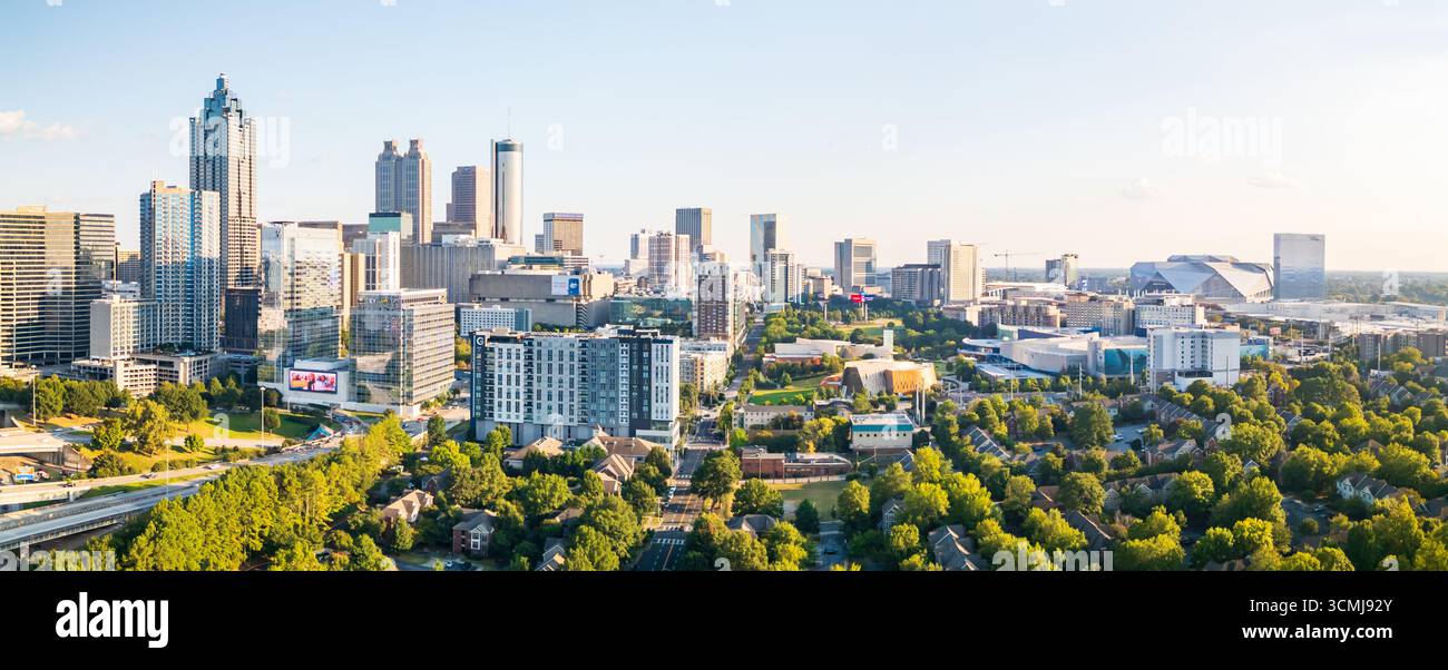 Atlanta, GA - September 12, 2025: Atlanta, GA skyline in the evening ...