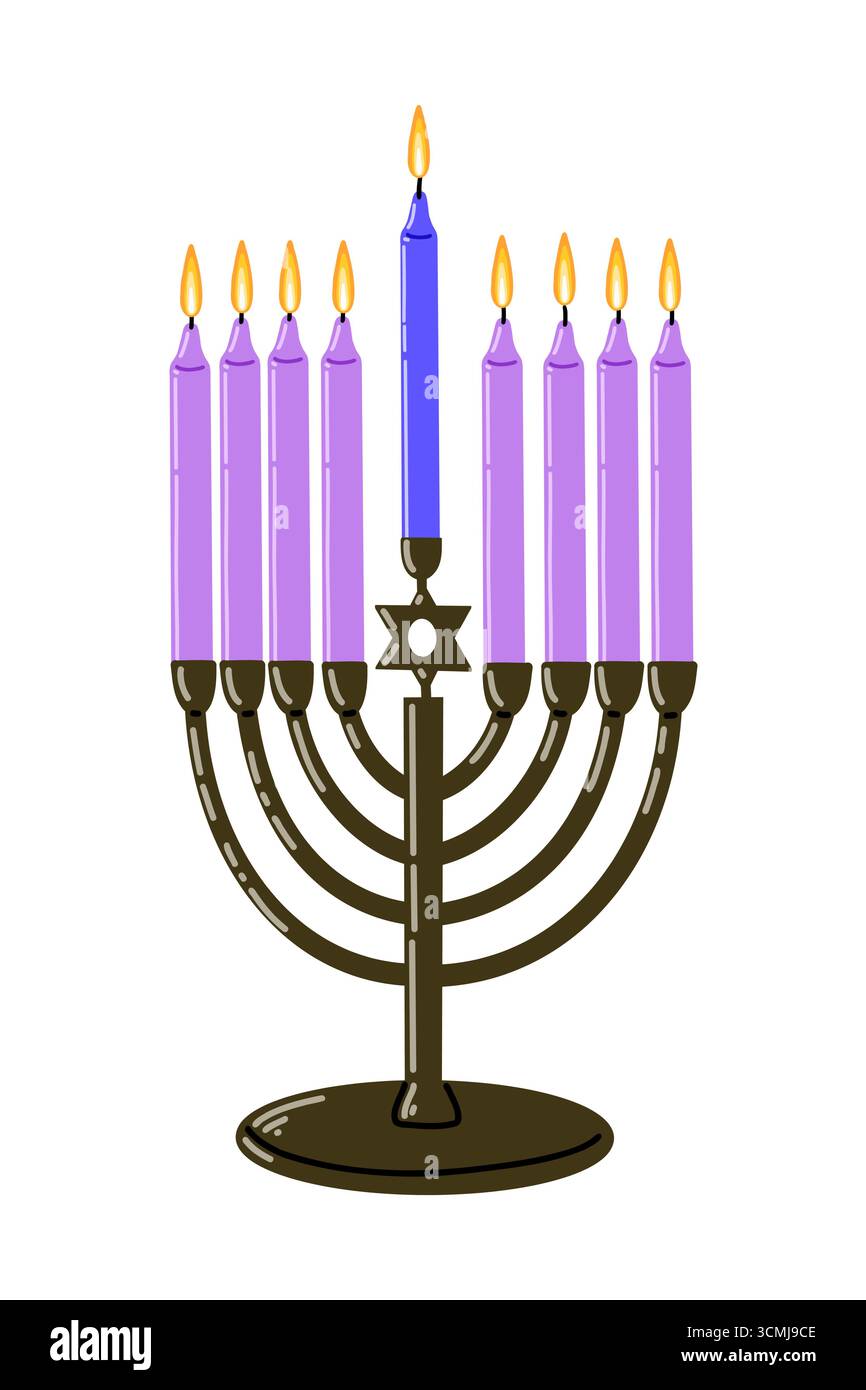 Judaism candle icon flat Stock Vector Images - Alamy