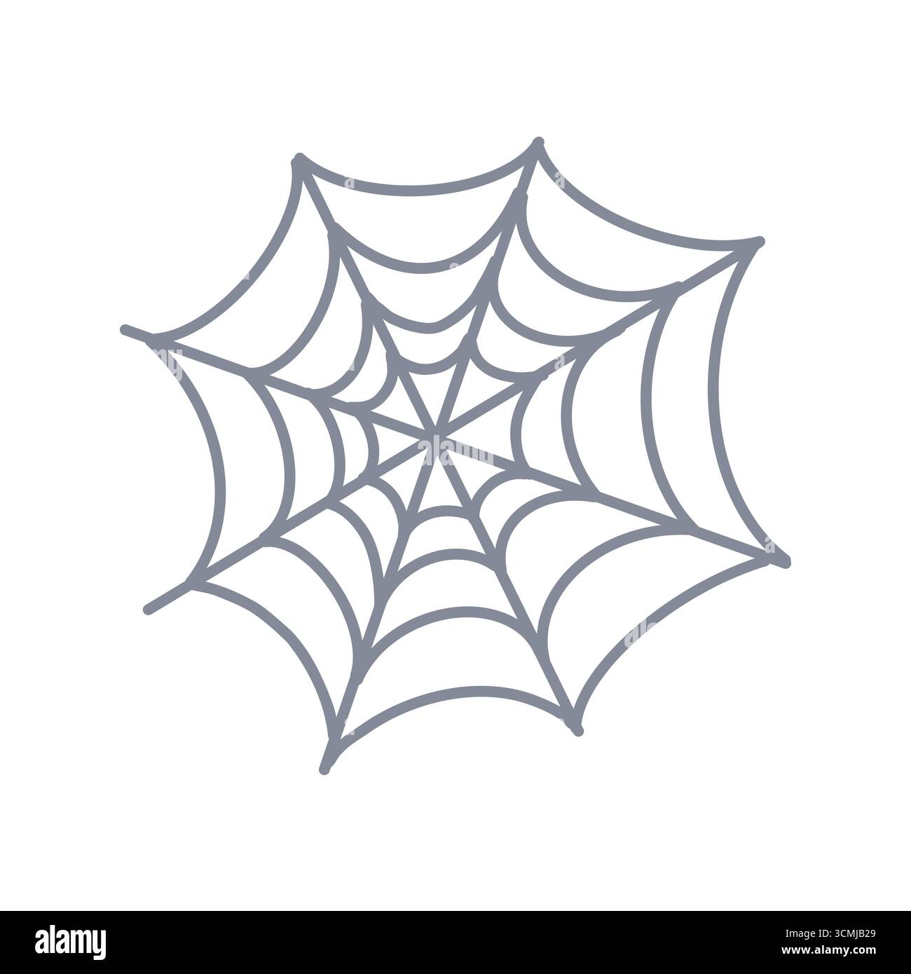 Illustration of spider web isolated on white background. Vector outline ...