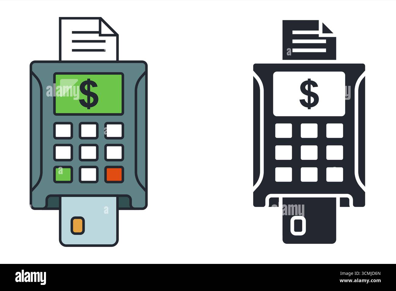 Pos terminal card reader Stock Vector Images - Alamy