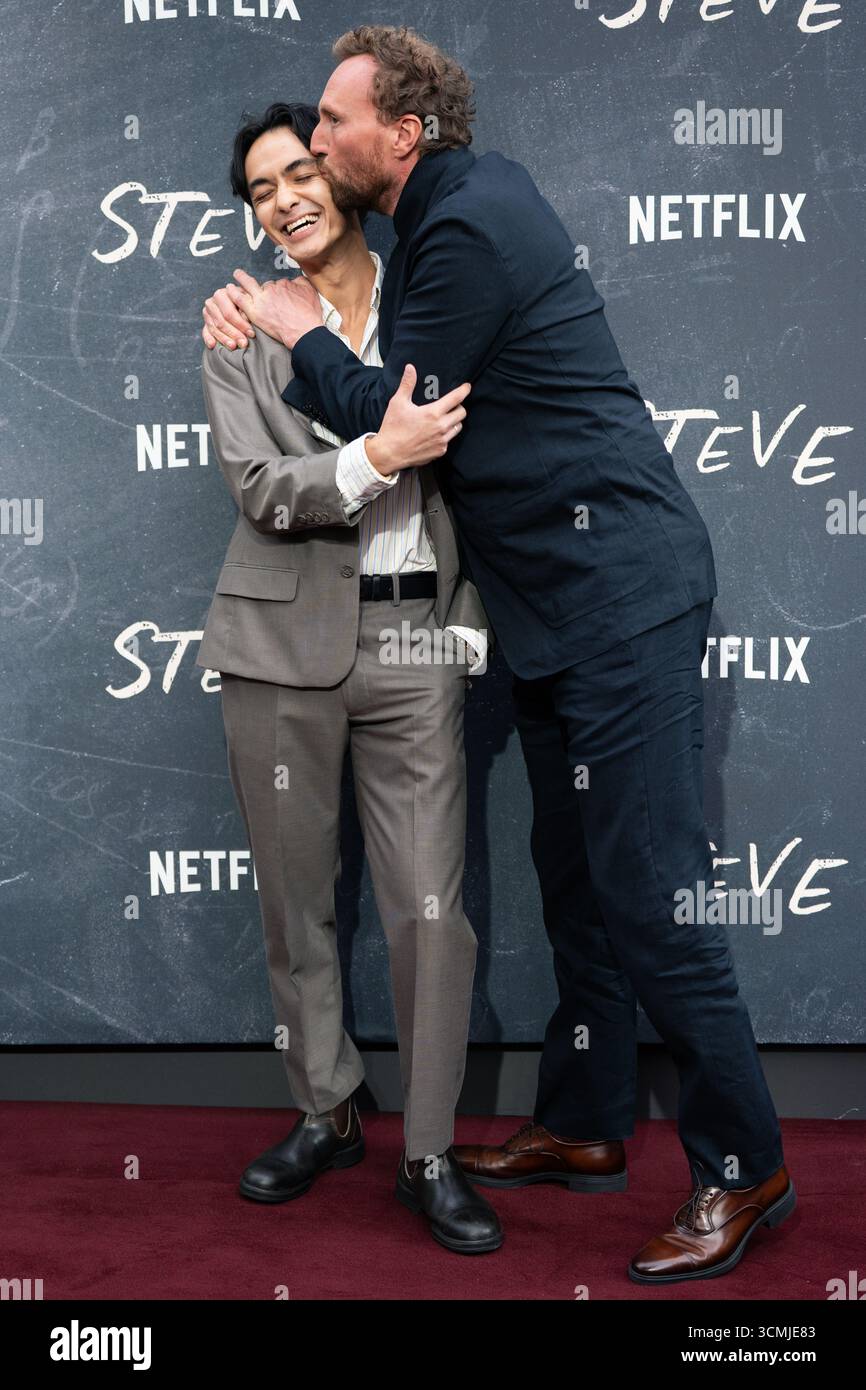 Tom Moya and Tim Mielants attend the "Steve" UK Premiere at the Curzon ...
