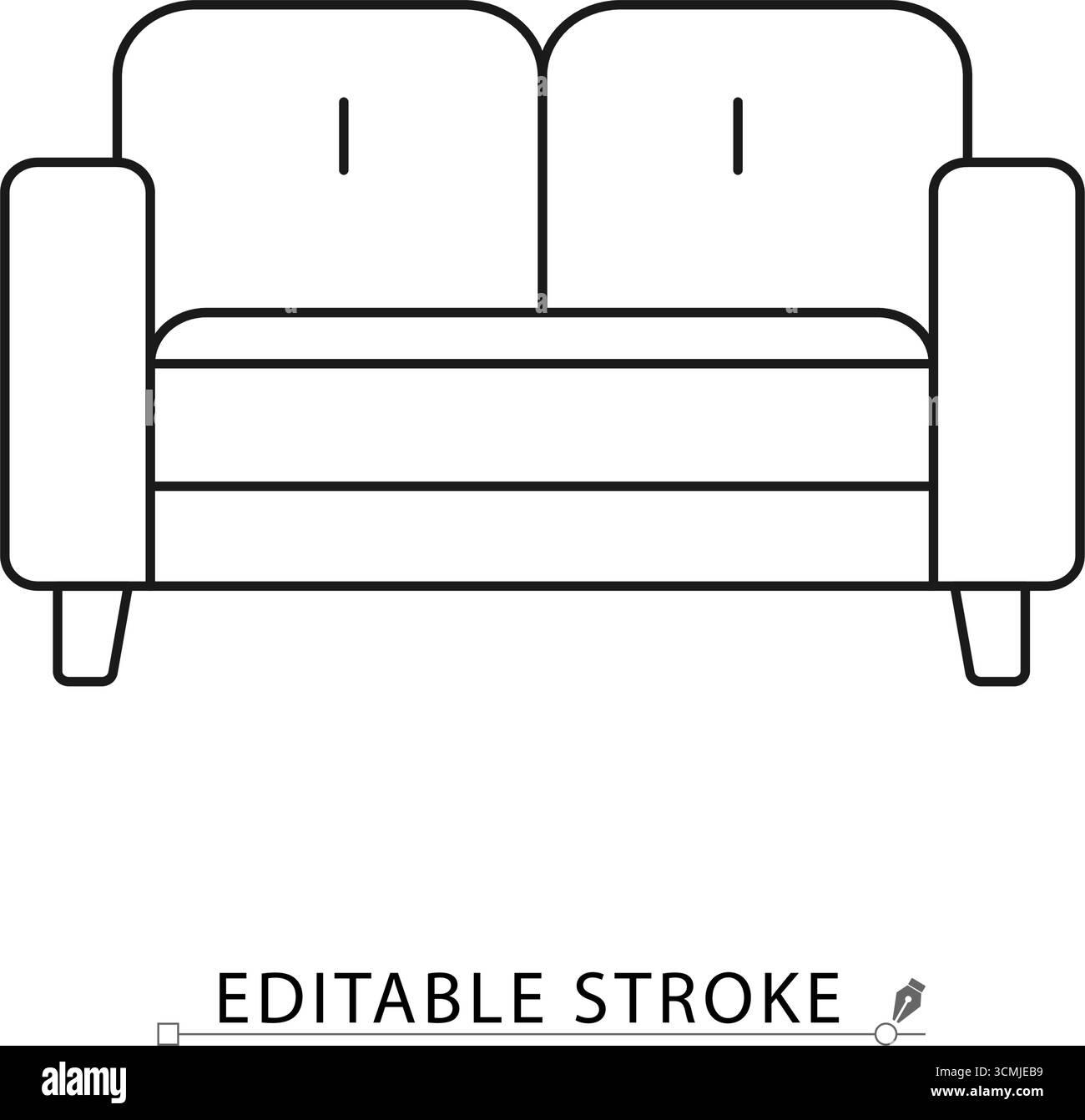 Sofa upholstered Black and White Stock Photos & Images - Alamy