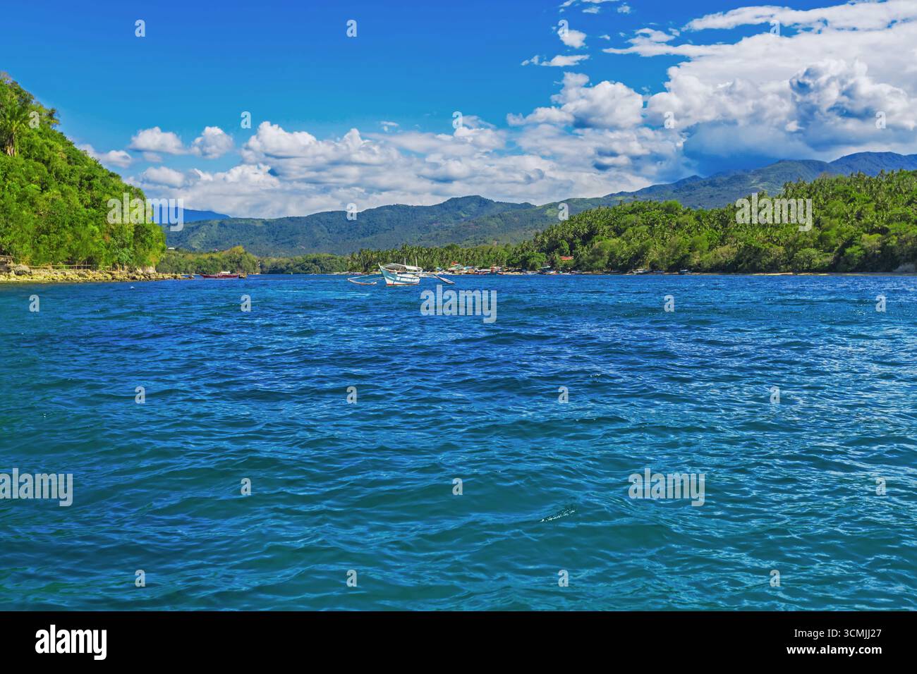 View into land of Puerto Galera, Oriental Mindoro, Mindoro, Philippines Stock Photo - Alamy