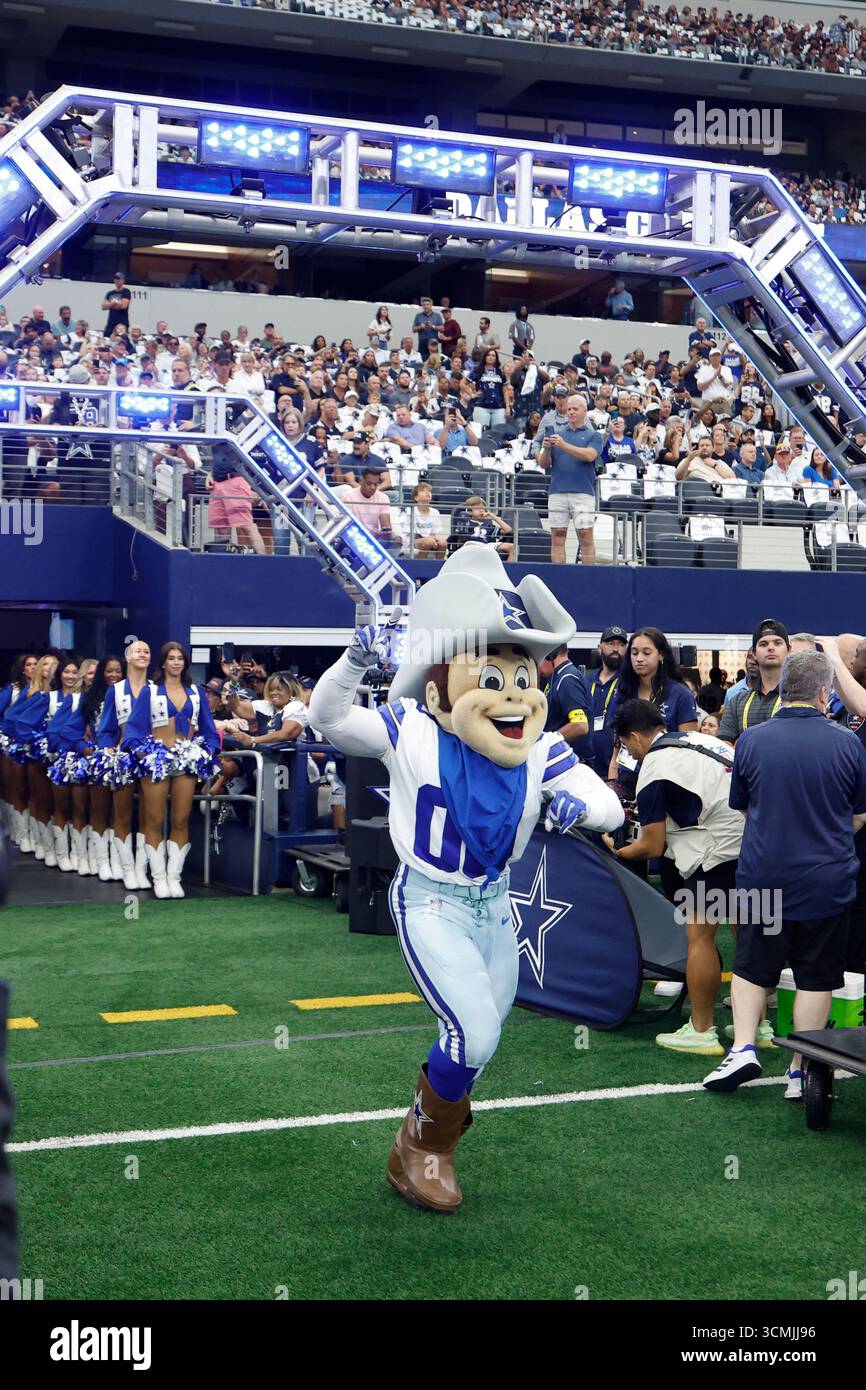 Dallas Cowboys mascot Rowdy enters the field during pregame ...