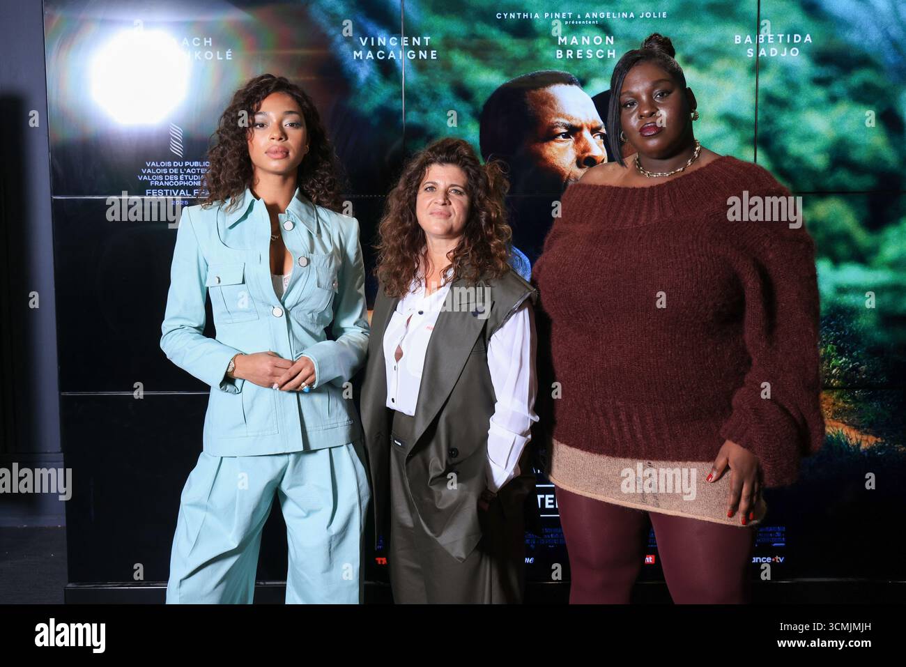 Babetida Sadjo, Marie-Helene Roux and Déborah Lukumuena attend the ...