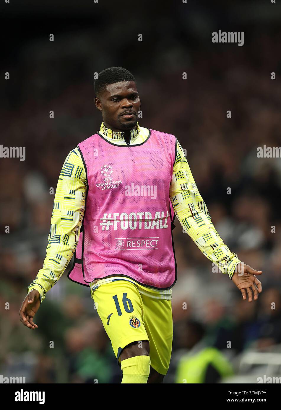 Thomas Partey of Villarreal during the Tottenham Hotspur FC v Villarreal CF Champions League ...