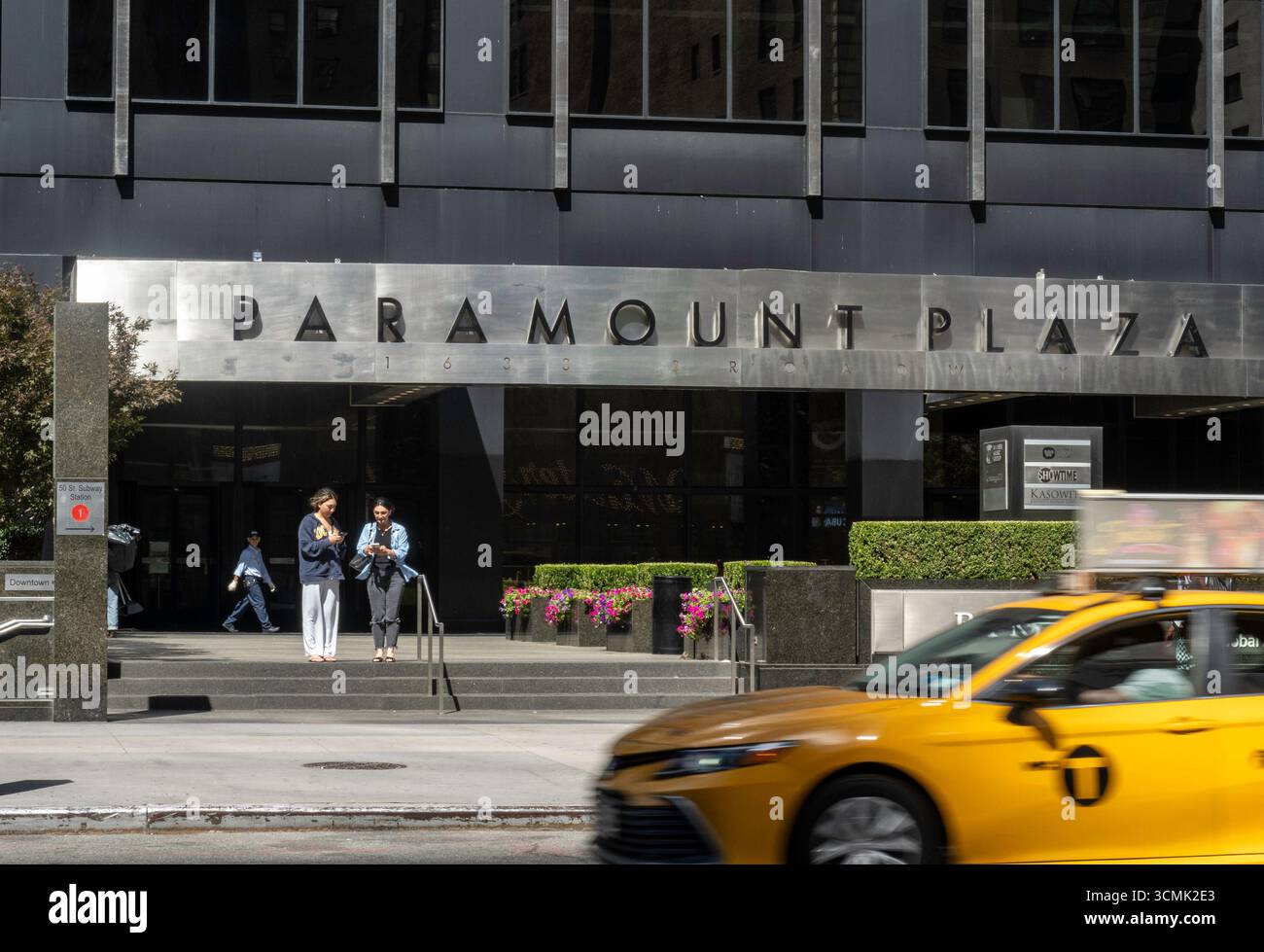 The Paramount Plaza is a massive skyscraper in the theater district ...