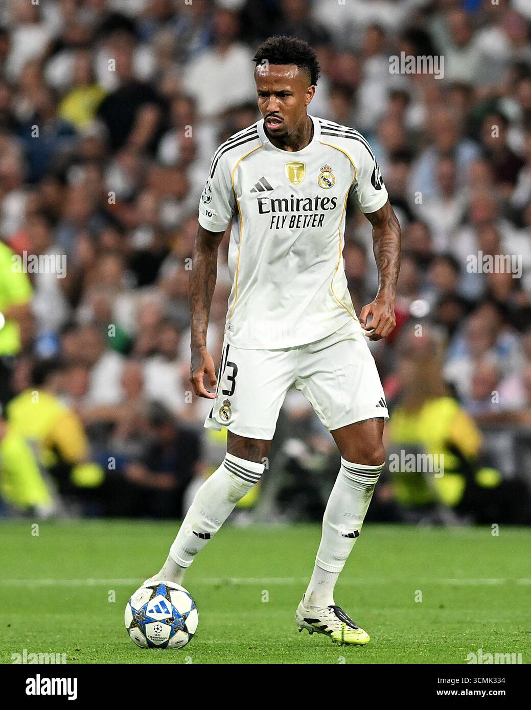 Real Madrid CF's Eder Militao during Champions League 2024/2025 Round 1 match. September 16,2025 ...
