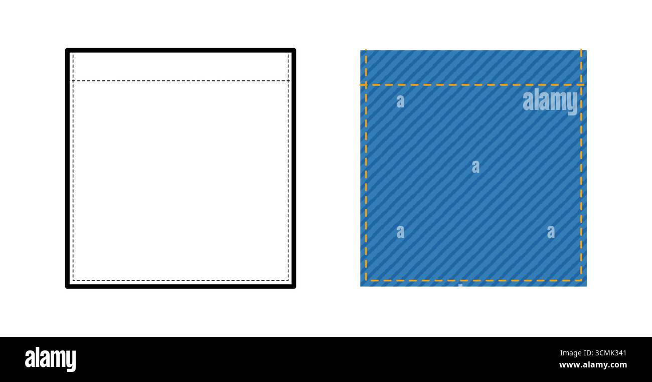 Back pocket square Stock Vector Images - Alamy