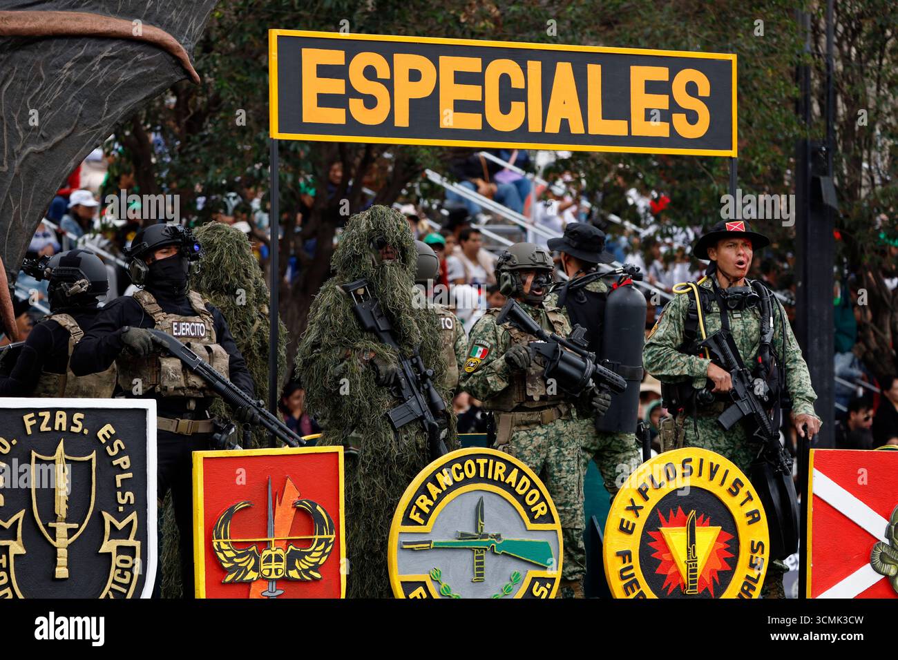 Members of the Mexican Armed Forces taking part during the military ...