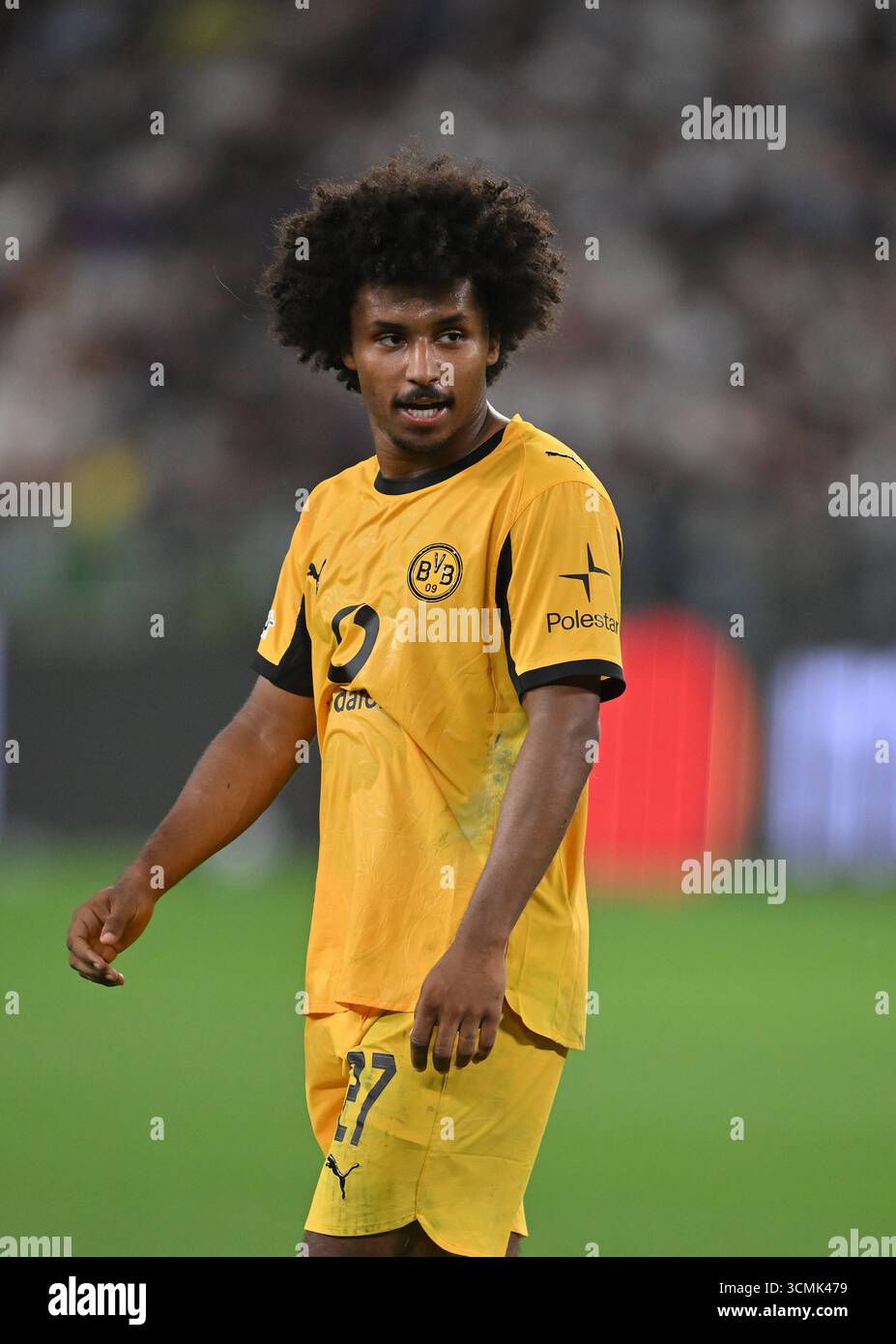 Karim Adeyemi of Borussia Dortmund during the UEFA Champions League ...