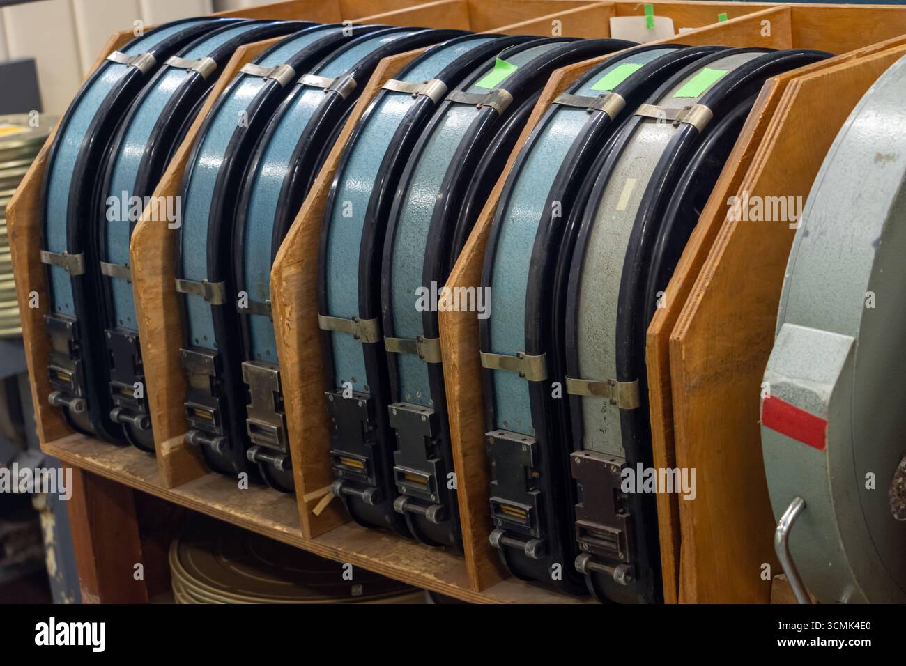 Film reels shelf hi-res stock photography and images - Alamy