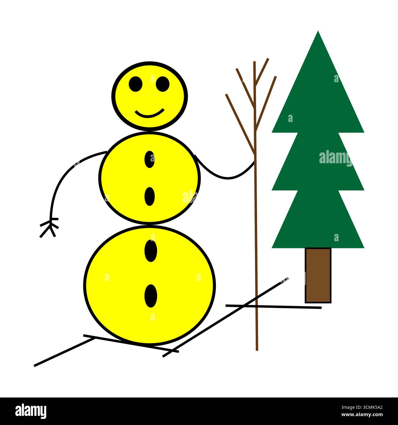 Tree limbs with snow Stock Vector Images - Alamy