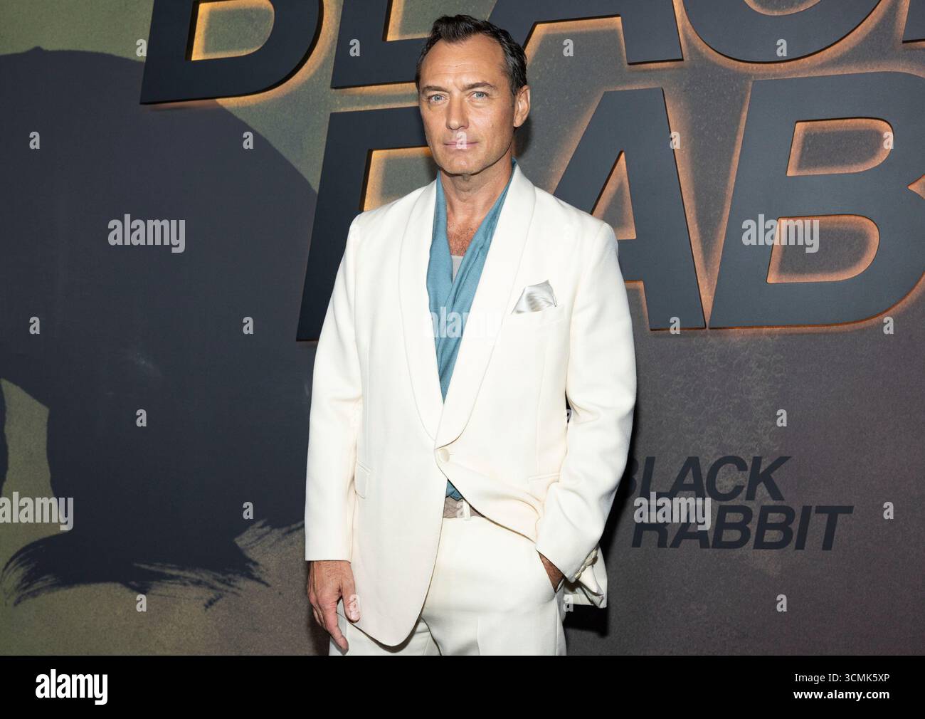 Jude Law attends the "Black Rabbit" Netflix premiere at SVA Theatre on ...