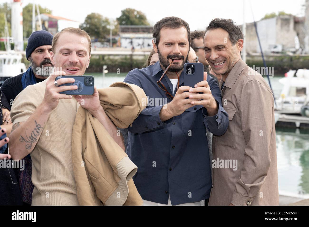 Kevin Azai, Hugo Becker and Yannick Choirat attend the Les disparues de ...