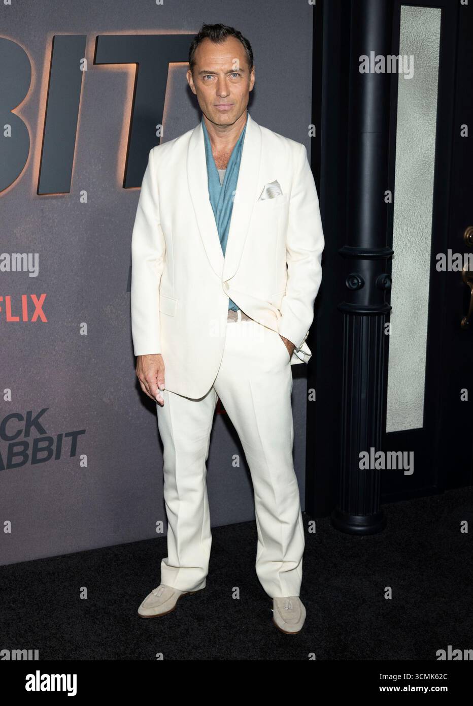 Jude Law attends the "Black Rabbit" Netflix premiere at SVA Theatre on ...