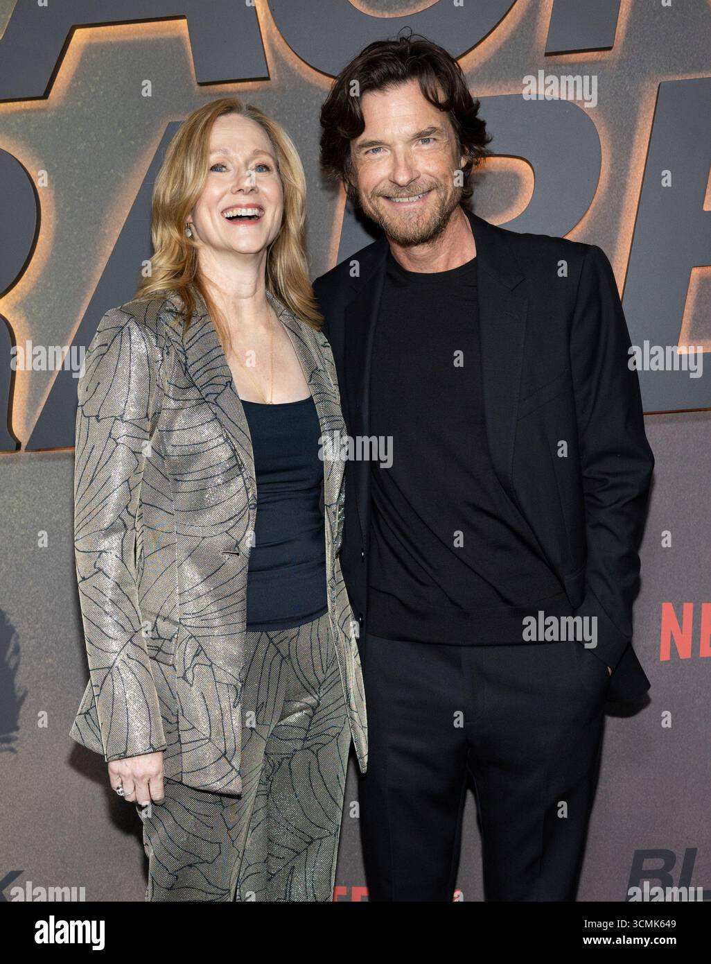 Laura Linney, left, and Jason Bateman attend the "Black Rabbit" Netflix ...