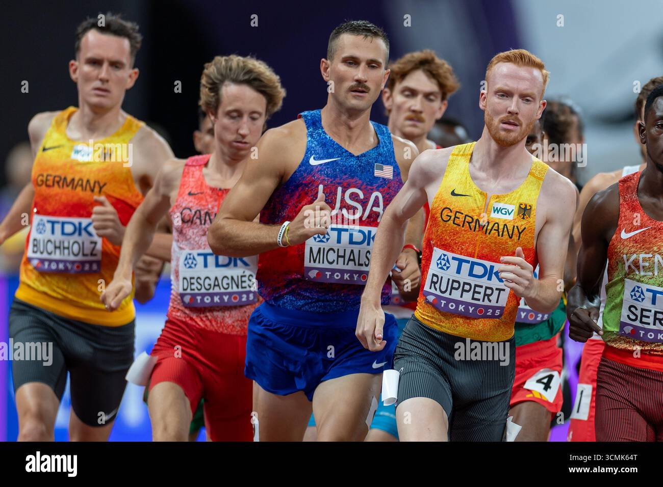 Daniel Michalski (USA) runs a time of 8:37.12 in the finals of the 3000 ...