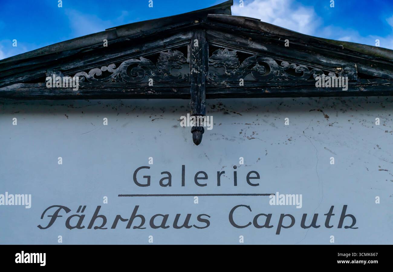 Close-Up of Ferry House Caputh (Fährhaus Caputh) Gable with Carved ...