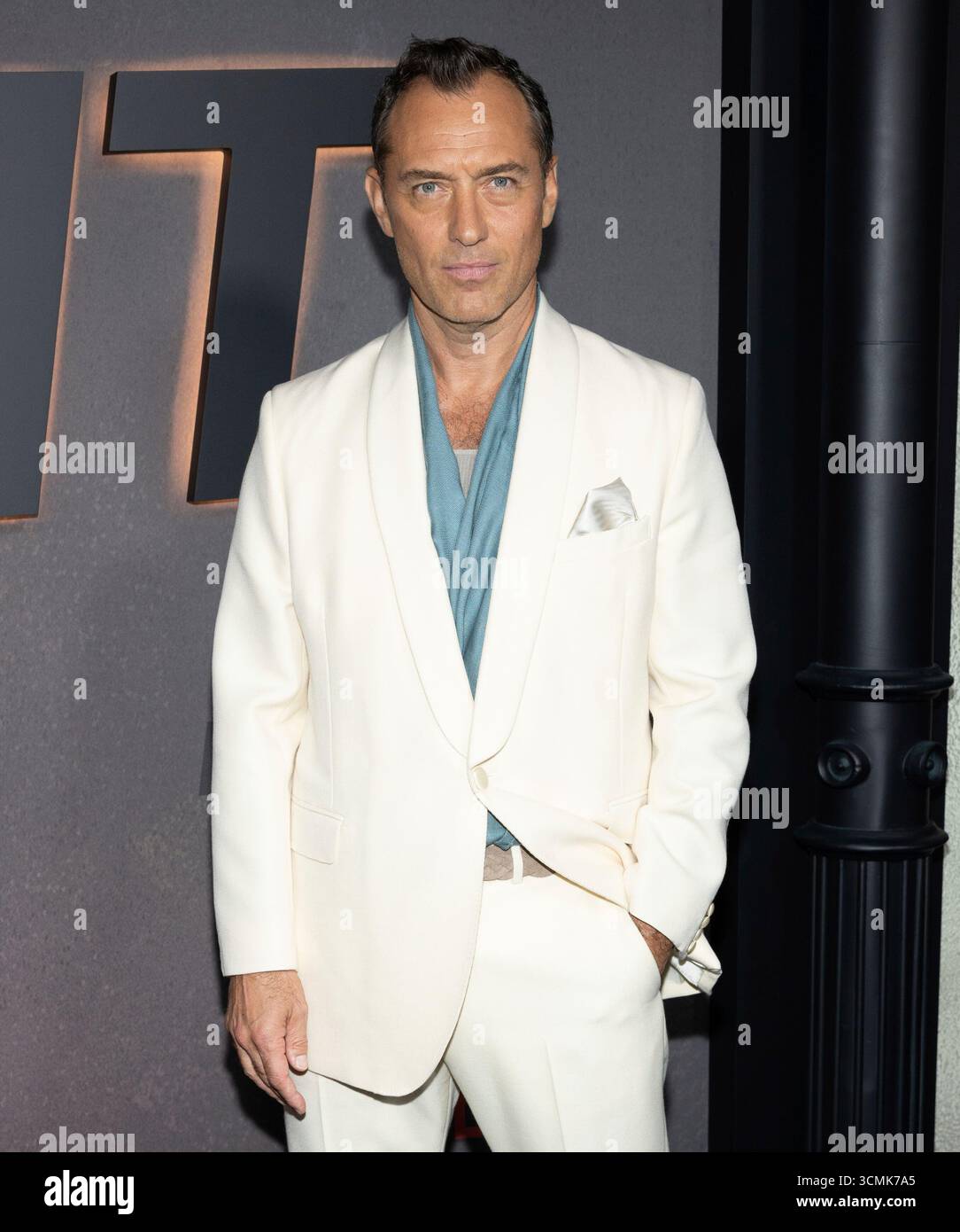 Jude Law attends the "Black Rabbit" Netflix premiere at SVA Theatre on ...