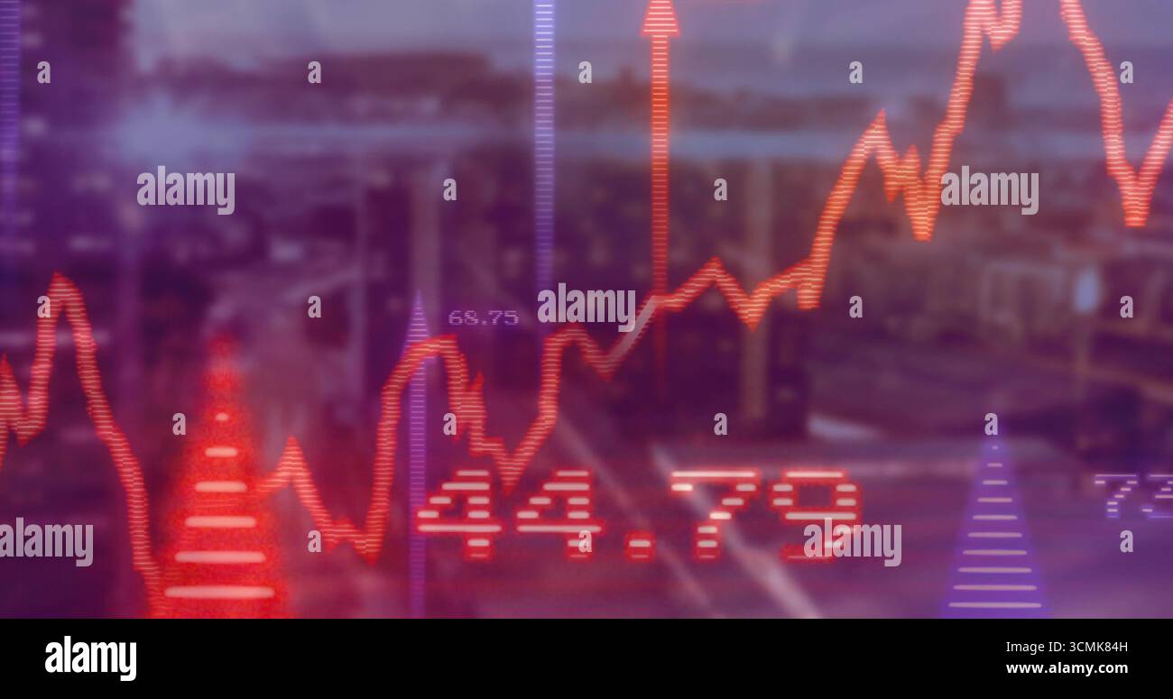 Overlaying red line graph hi-res stock photography and images - Alamy